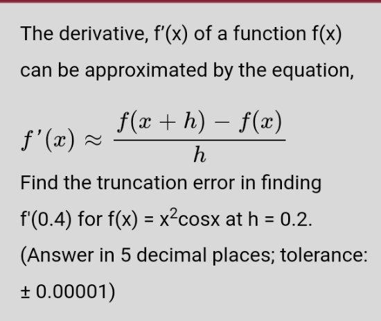 Solved The derivative, f′(x) of a function f(x) can be | Chegg.com