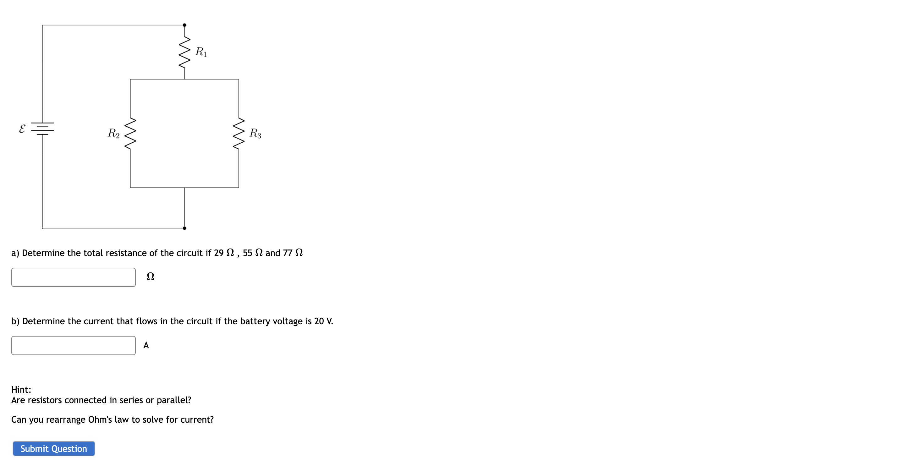Solved a) Determine the total resistance of the circuit if | Chegg.com