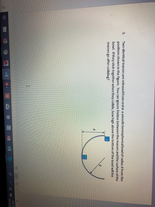Solved Two identical masses are released from rest in a | Chegg.com