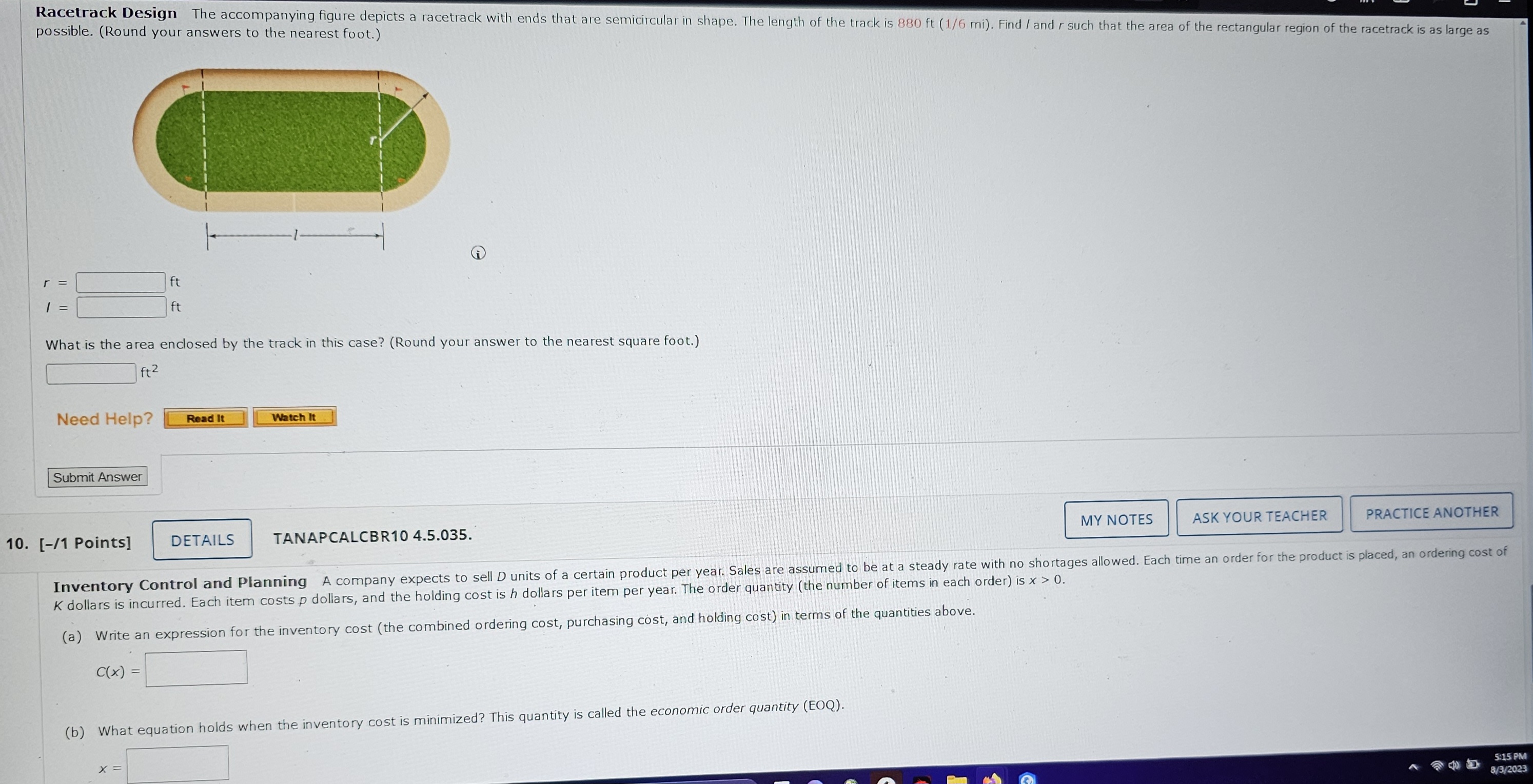 Solved possible. (Round your answers to the nearest foot.) | Chegg.com