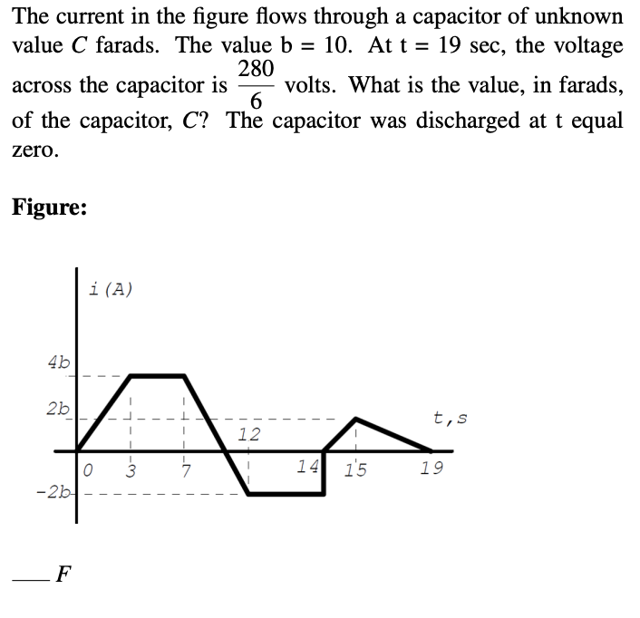 Solved The current in the figure flows through a capacitor | Chegg.com