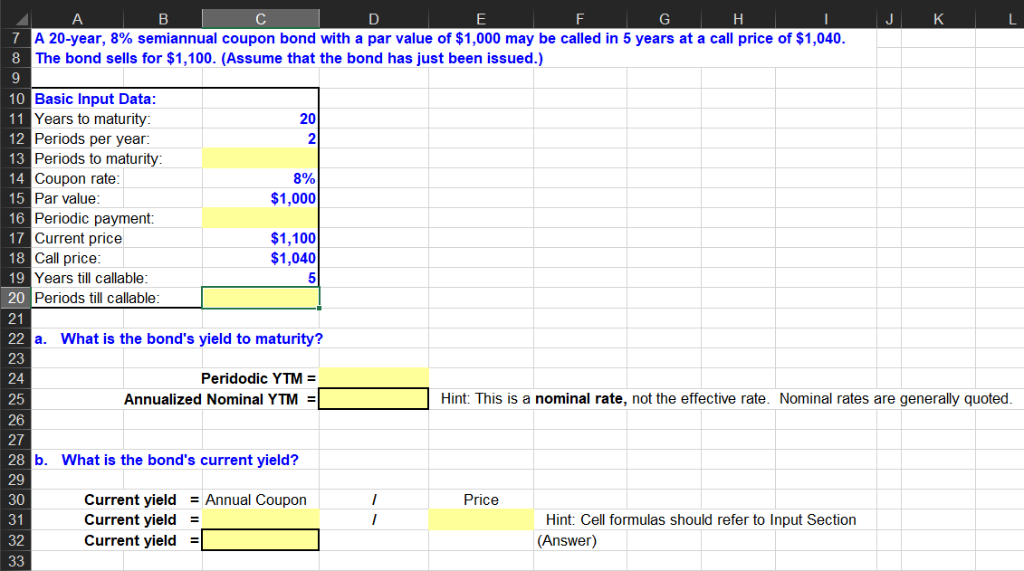 Solved Please Only Use Excel Formulas To Solve And Show Them