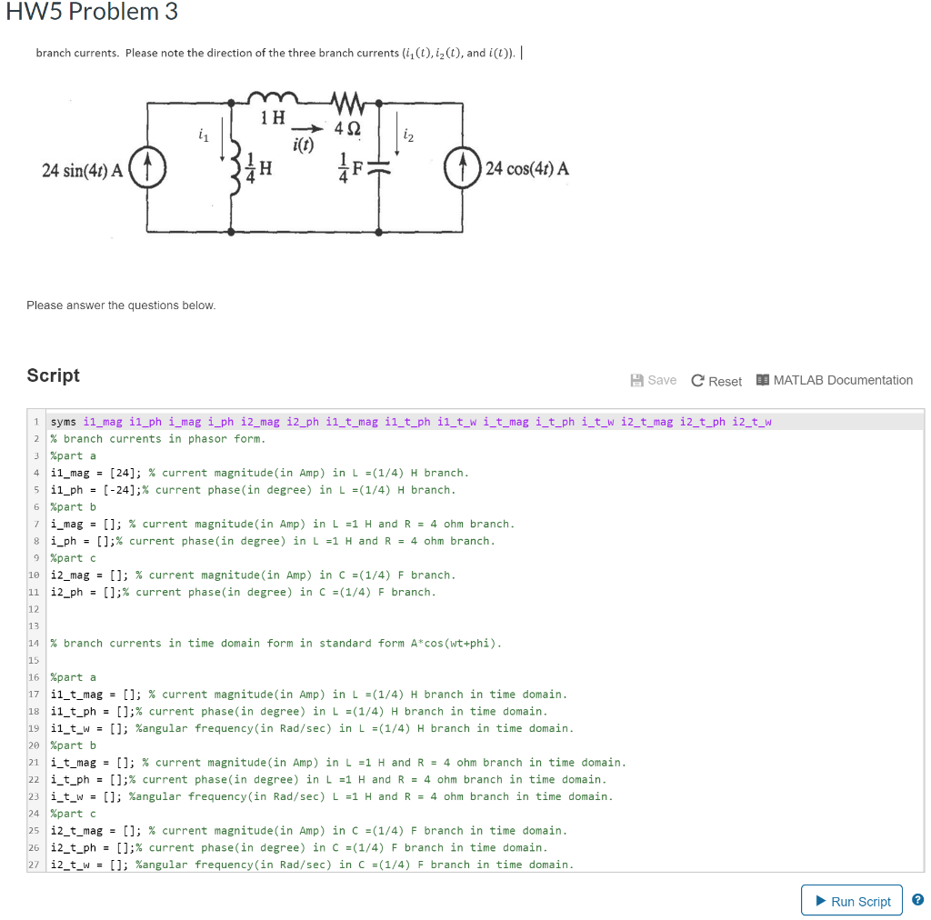 Solved HW5 Problem 3 Use mesh method to find all the branch | Chegg.com