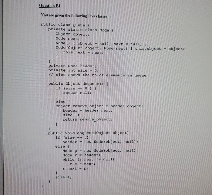 Solved public class BTNode ( int key; BTNode left; // left | Chegg.com