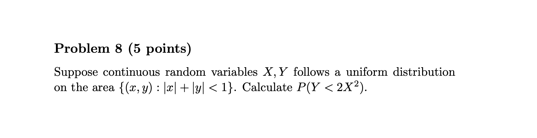 Solved Problem 8 (5 points) Suppose continuous random | Chegg.com