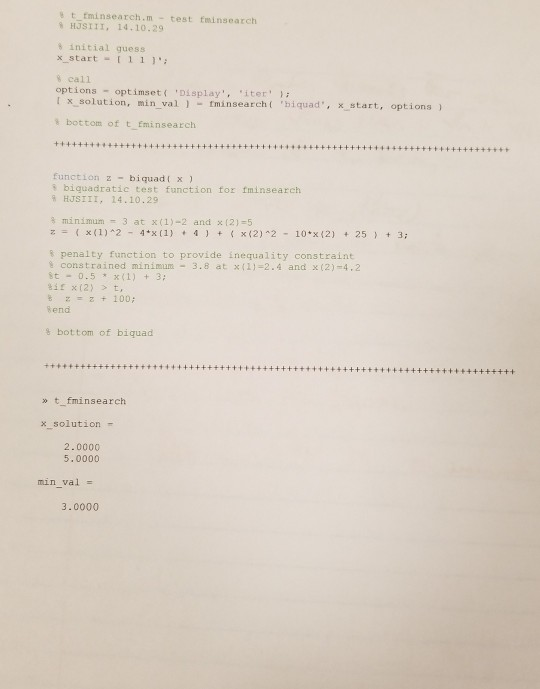 Solved 1) Use MATLAB "fiminsearch" to design a helical | Chegg.com