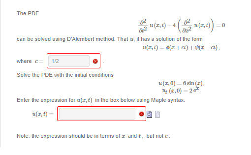 Solved The PDE u(3,4 ) –4 ( (2,4)) = 0 can be solved using | Chegg.com