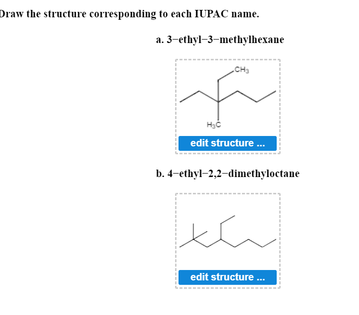 Solved raw the structure corresponding to each IUPAC name. | Chegg.com
