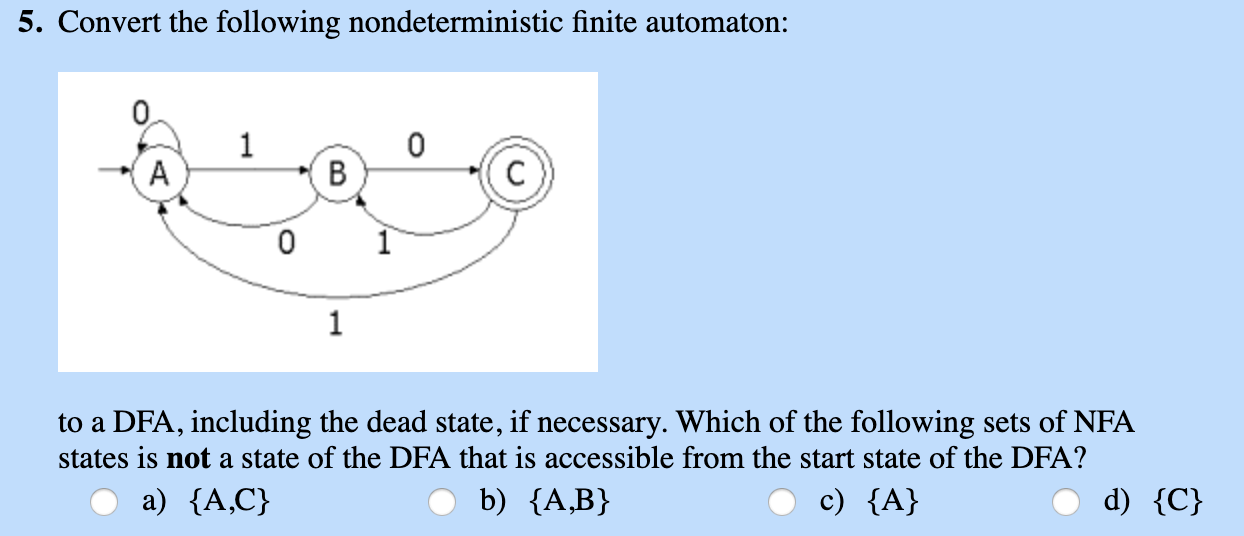 Solved 5. Convert the following nondeterministic finite | Chegg.com