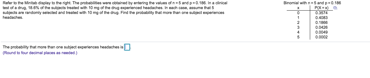 Solved X Refer to the Minitab display to the right. The | Chegg.com