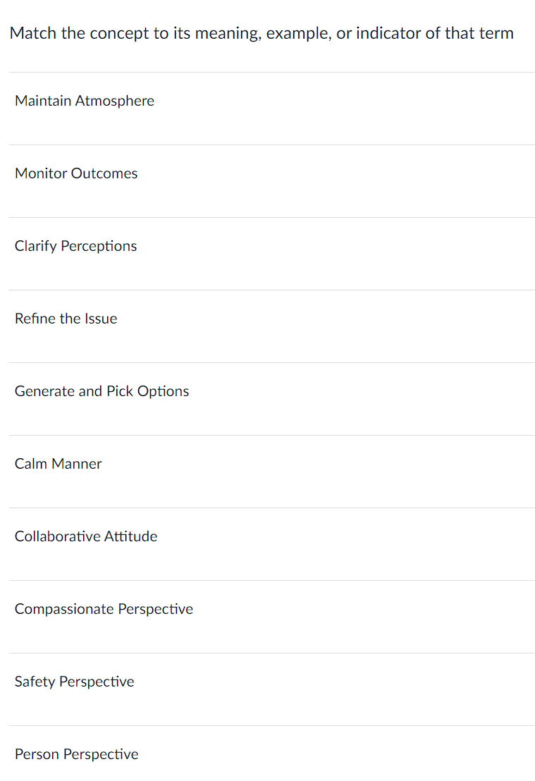 Solved Match the concept to its meaning, example, or | Chegg.com