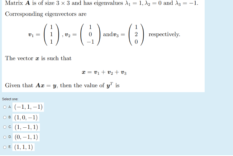 Solved The matrix A is invertible with an eigenvector x | Chegg.com