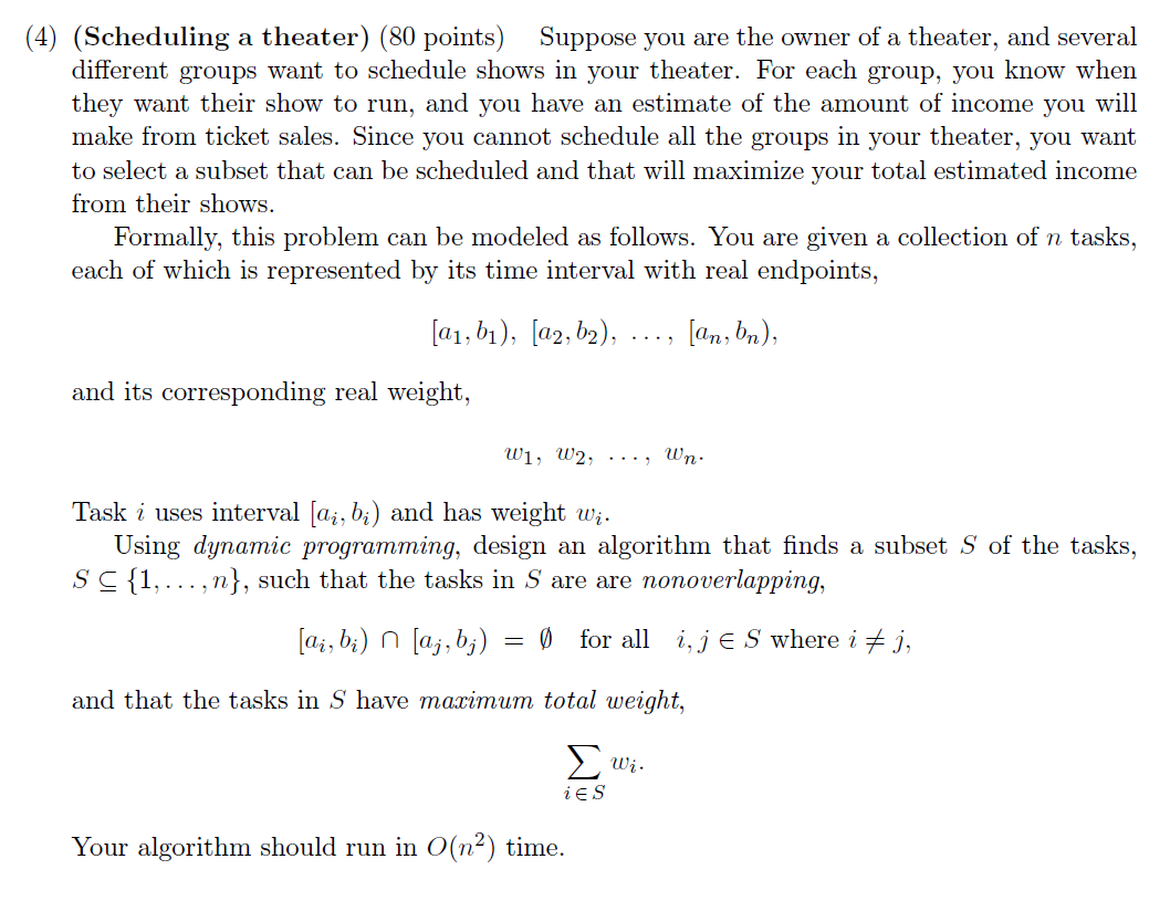Please use on Dynamic Programming to solve, and be | Chegg.com