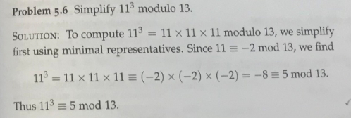 Solved I understand how the 11= -2 mod 13 comes from. But I | Chegg.com