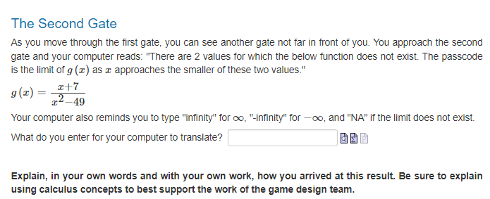 Solved The Second Gate As you move through the first gate, | Chegg.com
