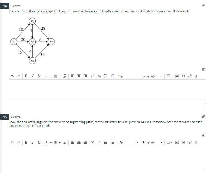 Solved 14 3 8 points Consider the following flow graph G. | Chegg.com
