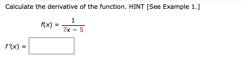 Solved Calculate the derivative of the function. HINT [See | Chegg.com
