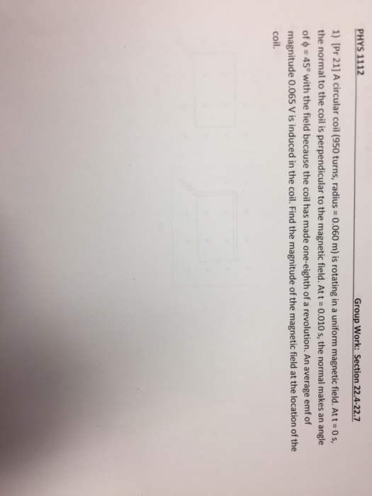 Solved PHYS 1112 Group Work: Section 22.4-22.7 the normal to | Chegg.com