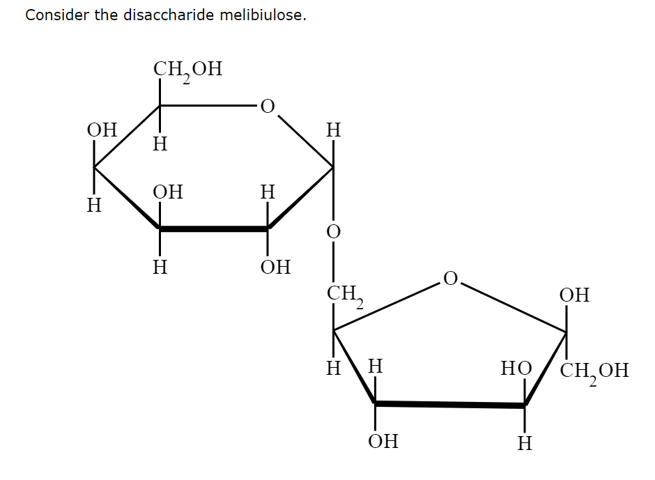 Consider the disaccharide melibiulose. Highlight the | Chegg.com
