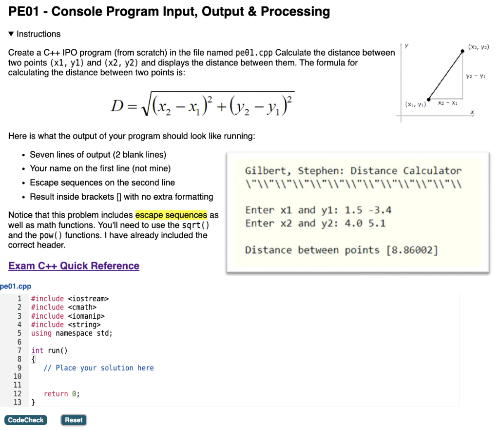 Solved Pe01 Console Program Input Output And Processing 