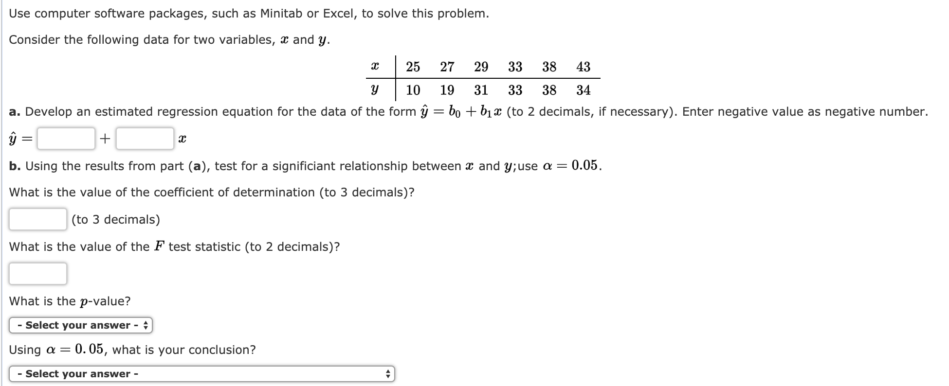 Solved Use computer software packages, such as Minitab or | Chegg.com