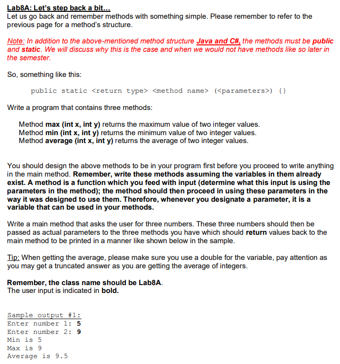 Solved Lab8A: Let's step back a bit... Let us go back and | Chegg.com