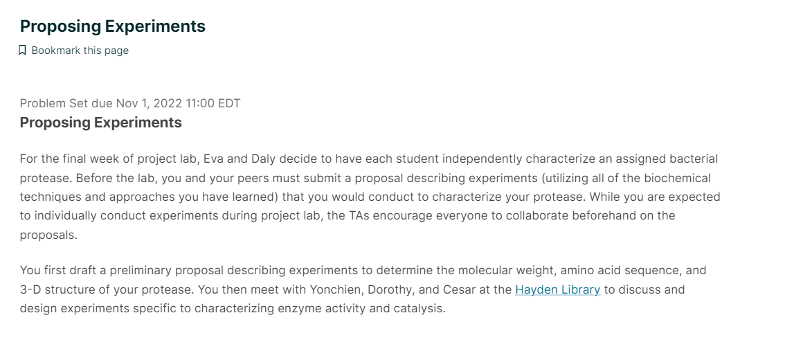 Solved Proposing Experiments W Bookmark this page Problem | Chegg.com