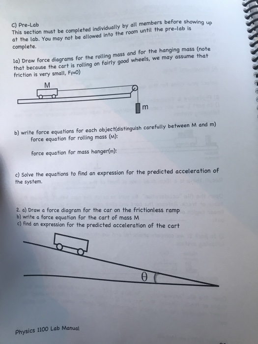 Solved C) Pre-Lab This section must up be completed | Chegg.com
