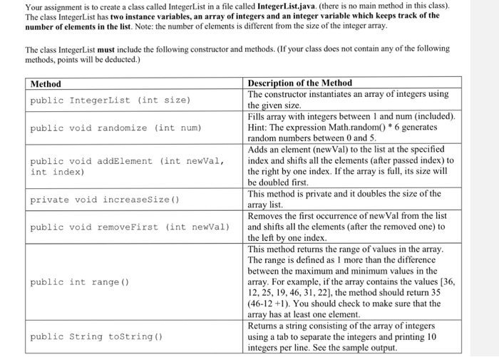 Solved Your assignment is to create a class called | Chegg.com
