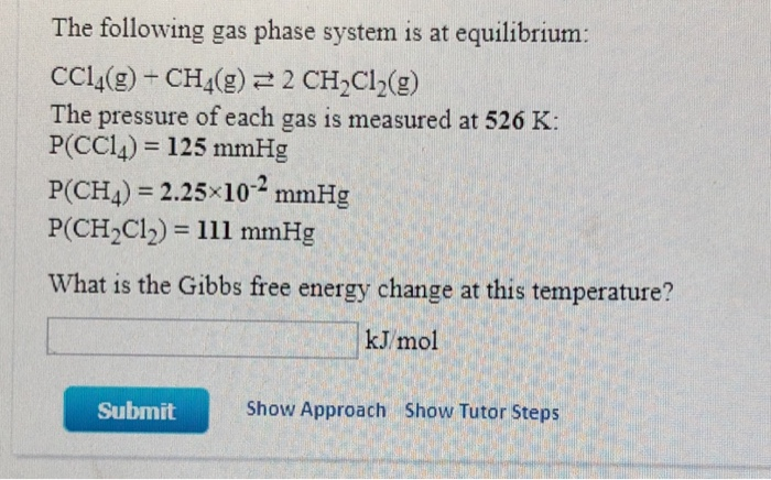 Solved The following gas phase system is at equilibrium: | Chegg.com