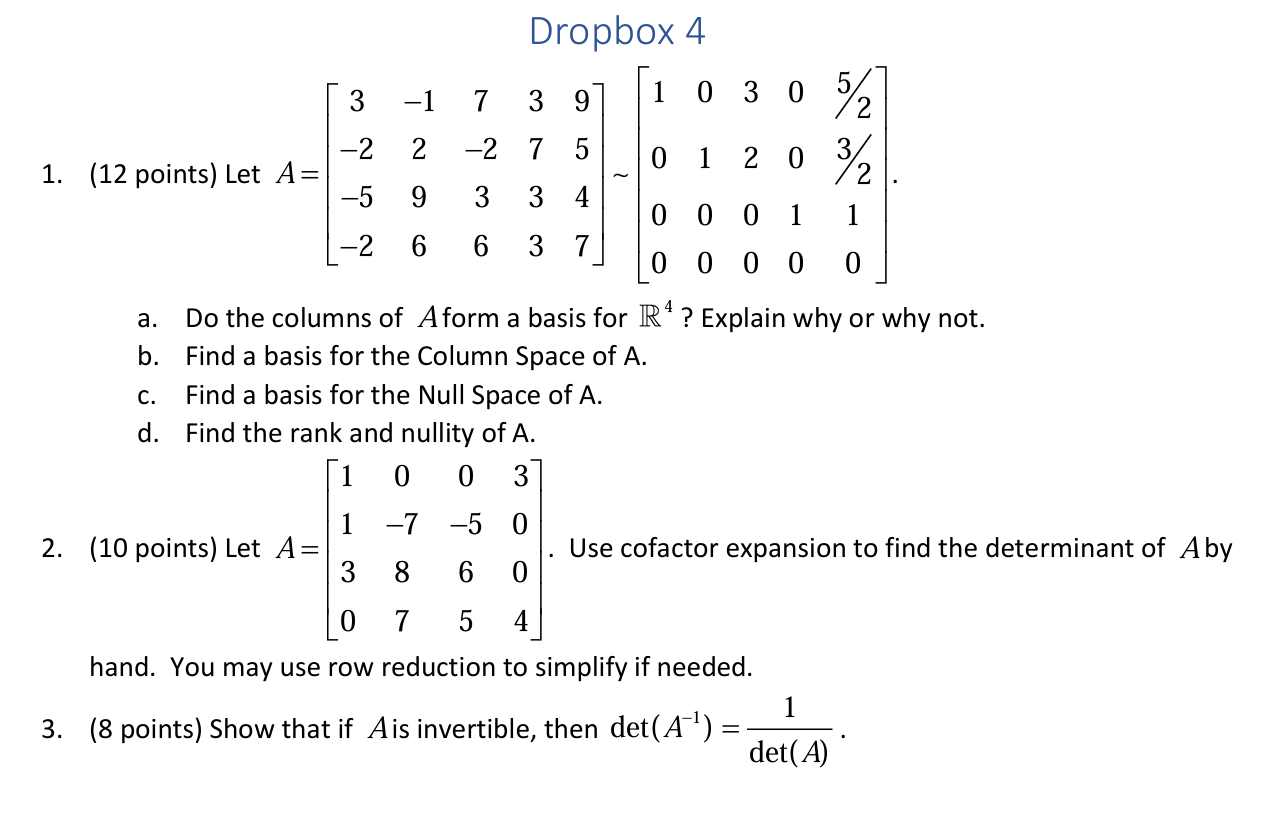 Solved Dropbox 4(12 ﻿points) ﻿Let | Chegg.com