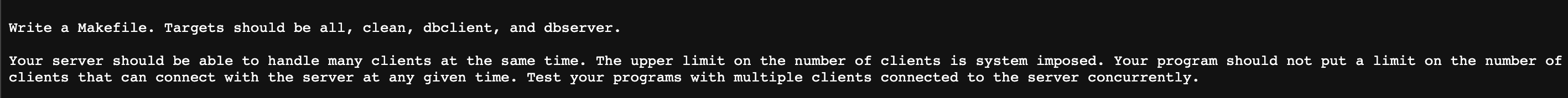 Solved Write Code In C Give Full Code For Dbserver C