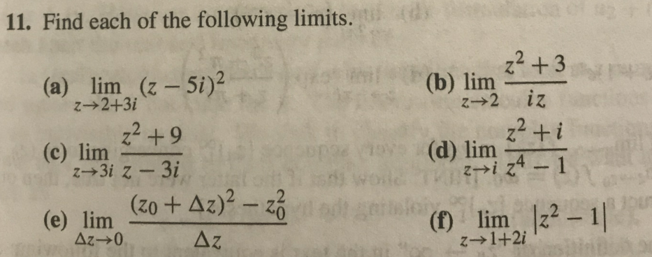 Solved 11. Find each of the following limits. (a) lim | Chegg.com