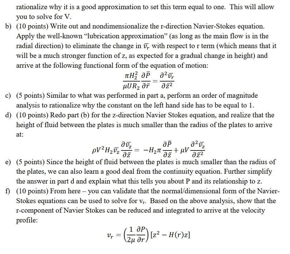 Fluid in Radial flow outward between disks - 2 = +b - | Chegg.com