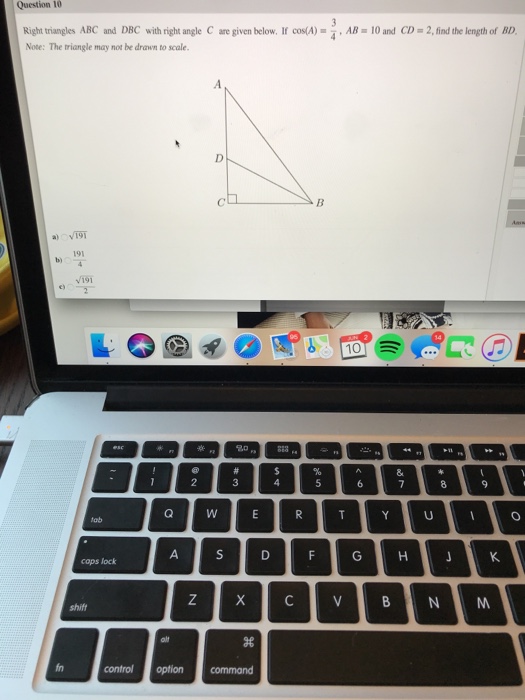 Solved Question 1 Right triangles ABC and DBC with right | Chegg.com