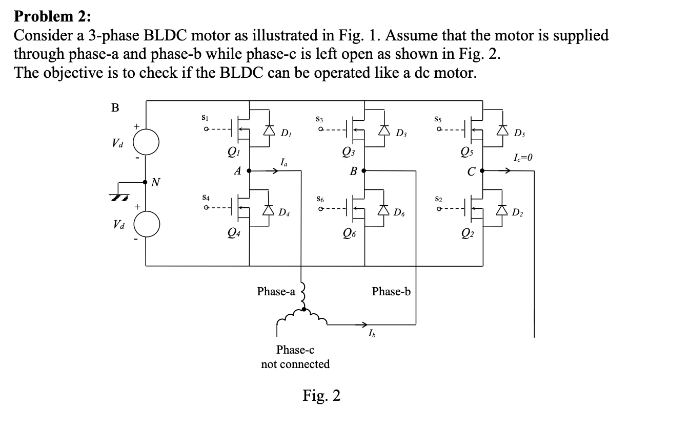 Solved Problem 2: Consider a 3-phase BLDC motor as | Chegg.com