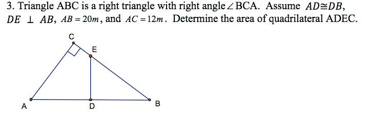 Solved 3. Triangle ABC is a right triangle with right angle | Chegg.com