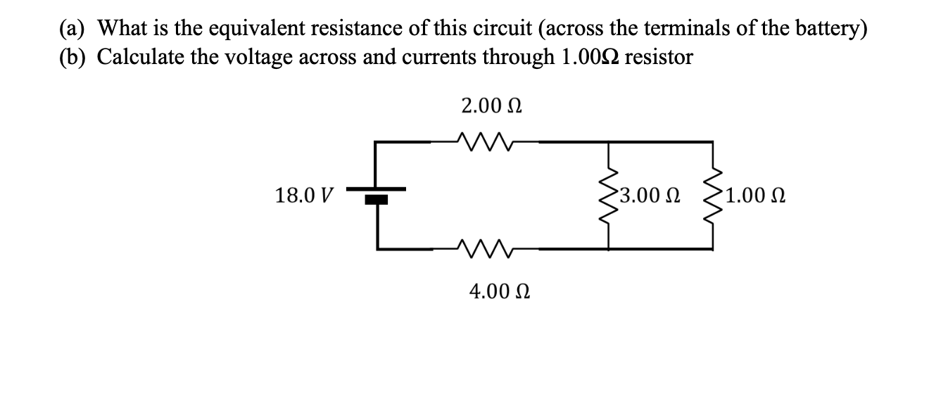 Solved (a) What is the equivalent resistance of this circuit | Chegg.com