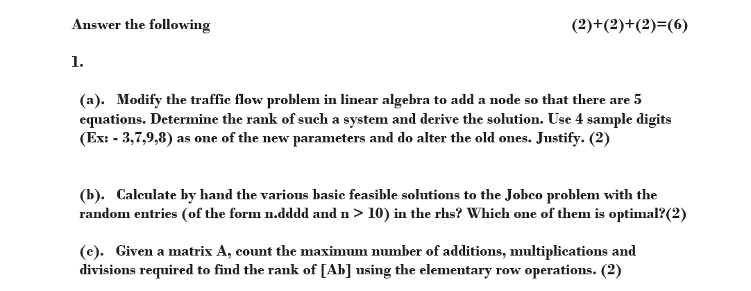 Solved Answer the following (a). Modify the traffic flow | Chegg.com