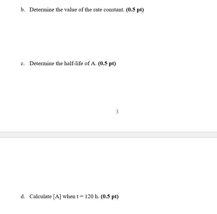 [Solved]: (3 points) Species ( A ) is involved in a firs
