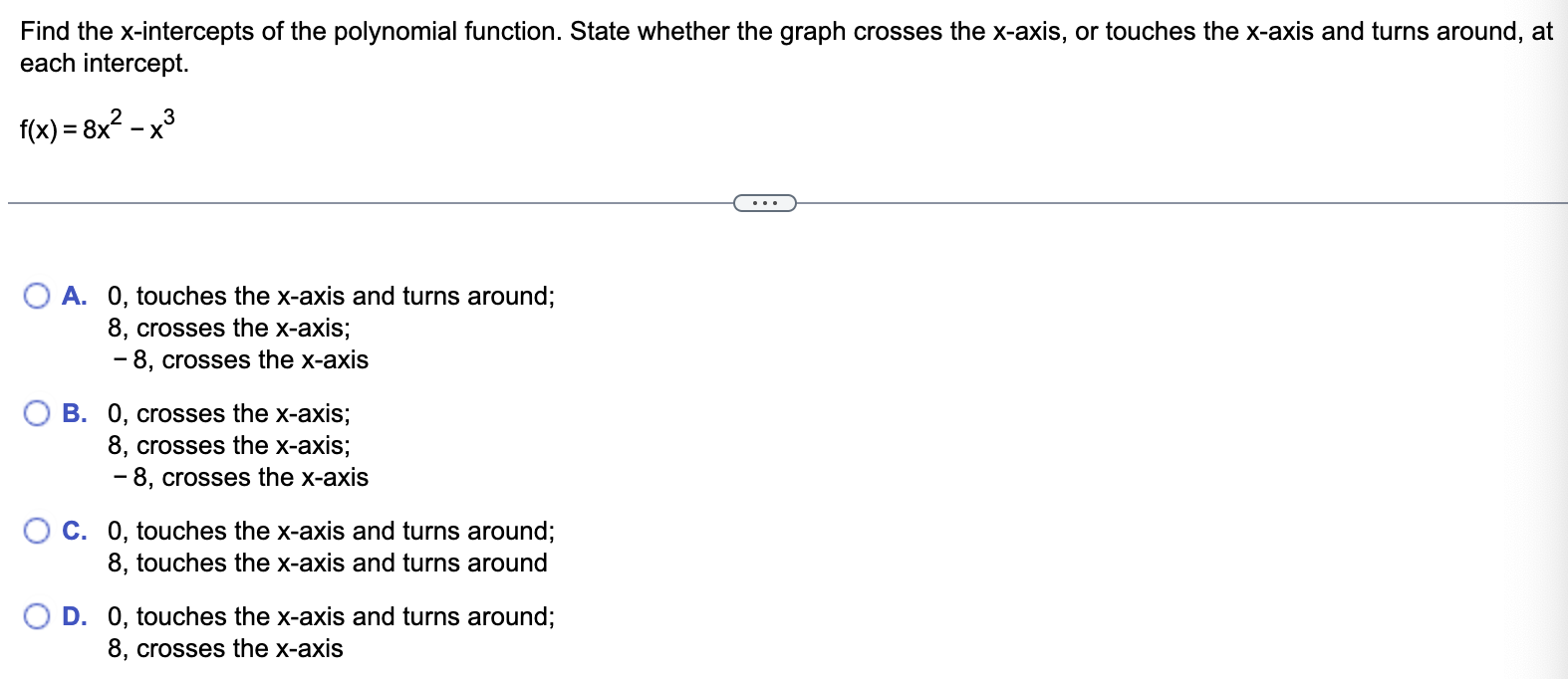 Find the x-intercepts of the polynomial function. | Chegg.com