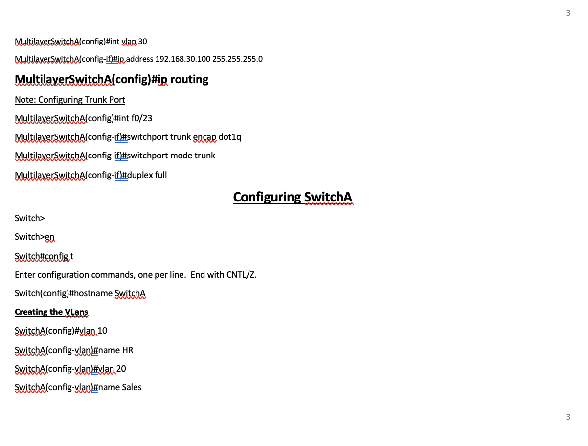 Solved configure the VLANs so you can communicate between | Chegg.com