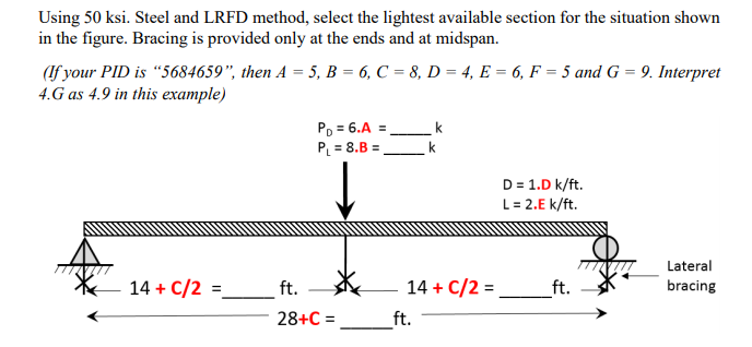 Solved Using 50 ksi. Steel and LRFD method, select the | Chegg.com
