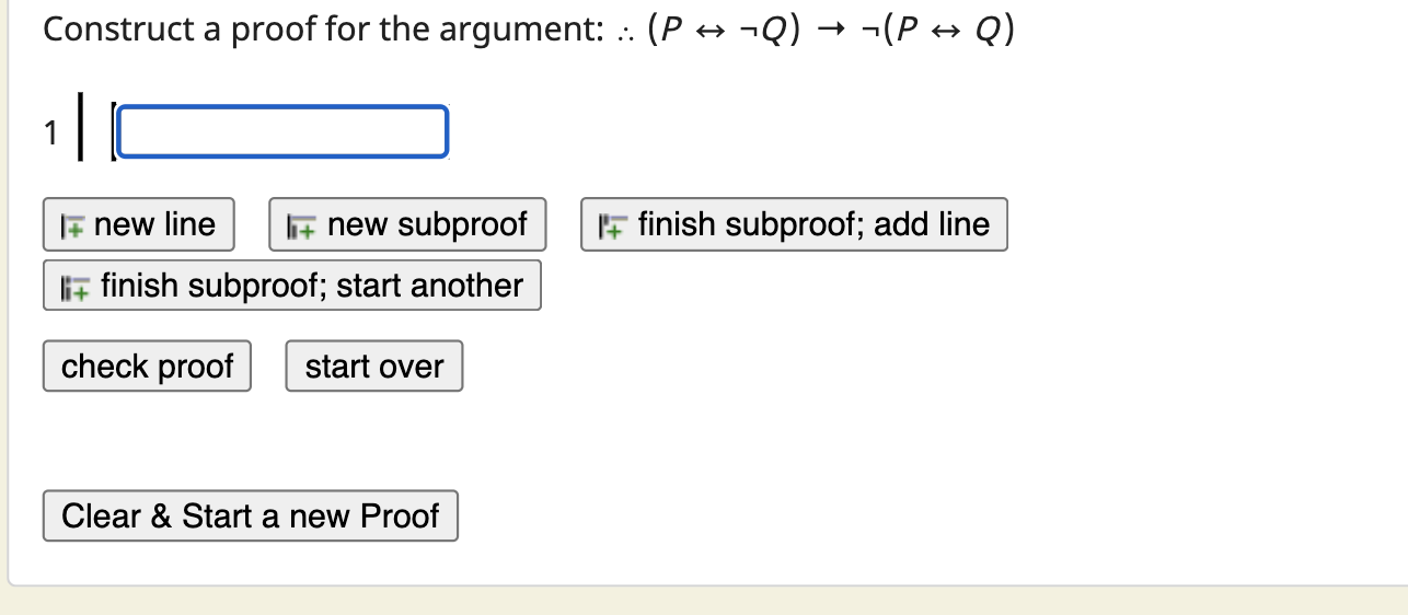 Solved Construct a proof for the argument: :: (P + -Q) 4 -(P | Chegg.com