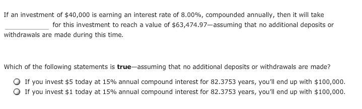 Solved If an investment of $40,000 is earning an interest | Chegg.com