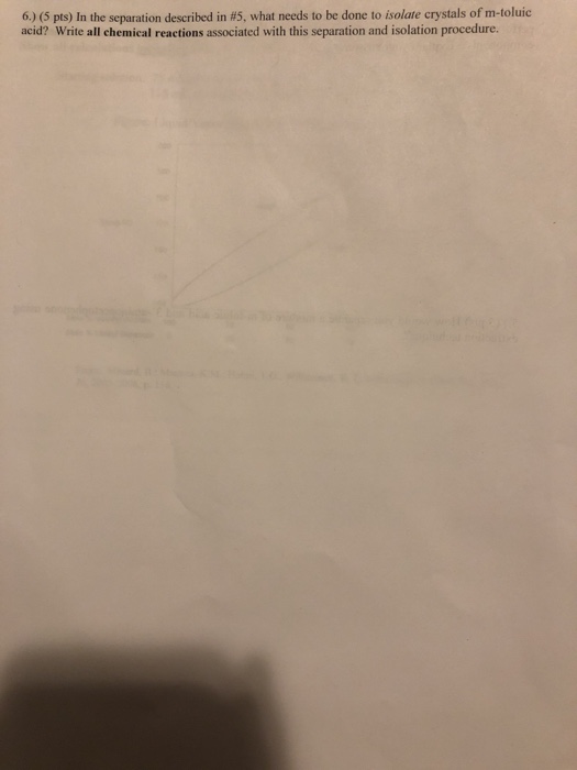 Solved 6) (5 pts) In the separation described in #5, what | Chegg.com Solved 6) (5 pts) In the separation described in #5, what | Chegg.com