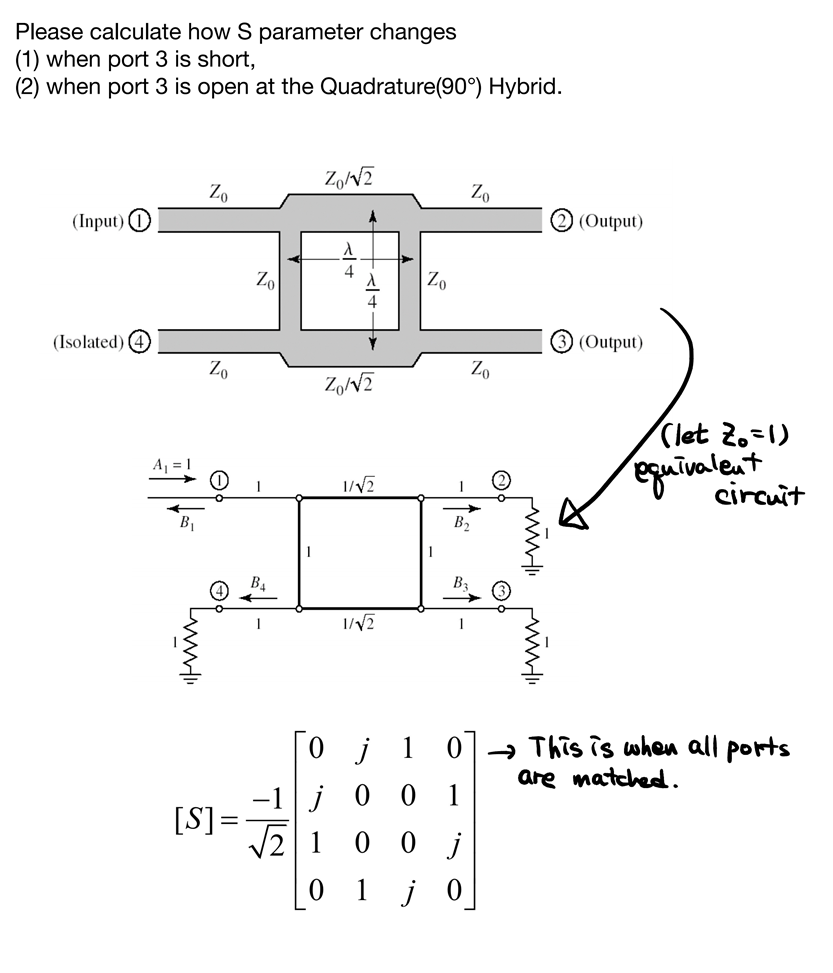 Solved Please calculate how S ﻿parameter changes(1) ﻿when | Chegg.com
