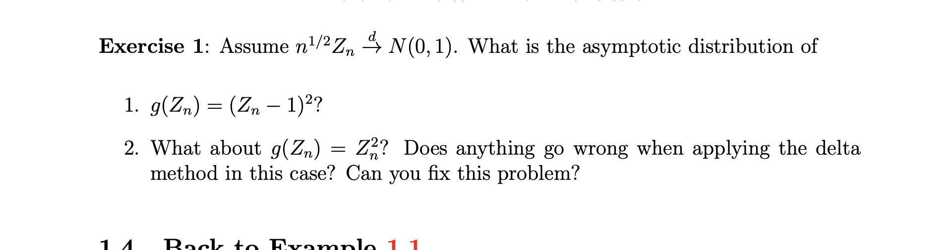 This is "The Delta Method" examples in | Chegg.com