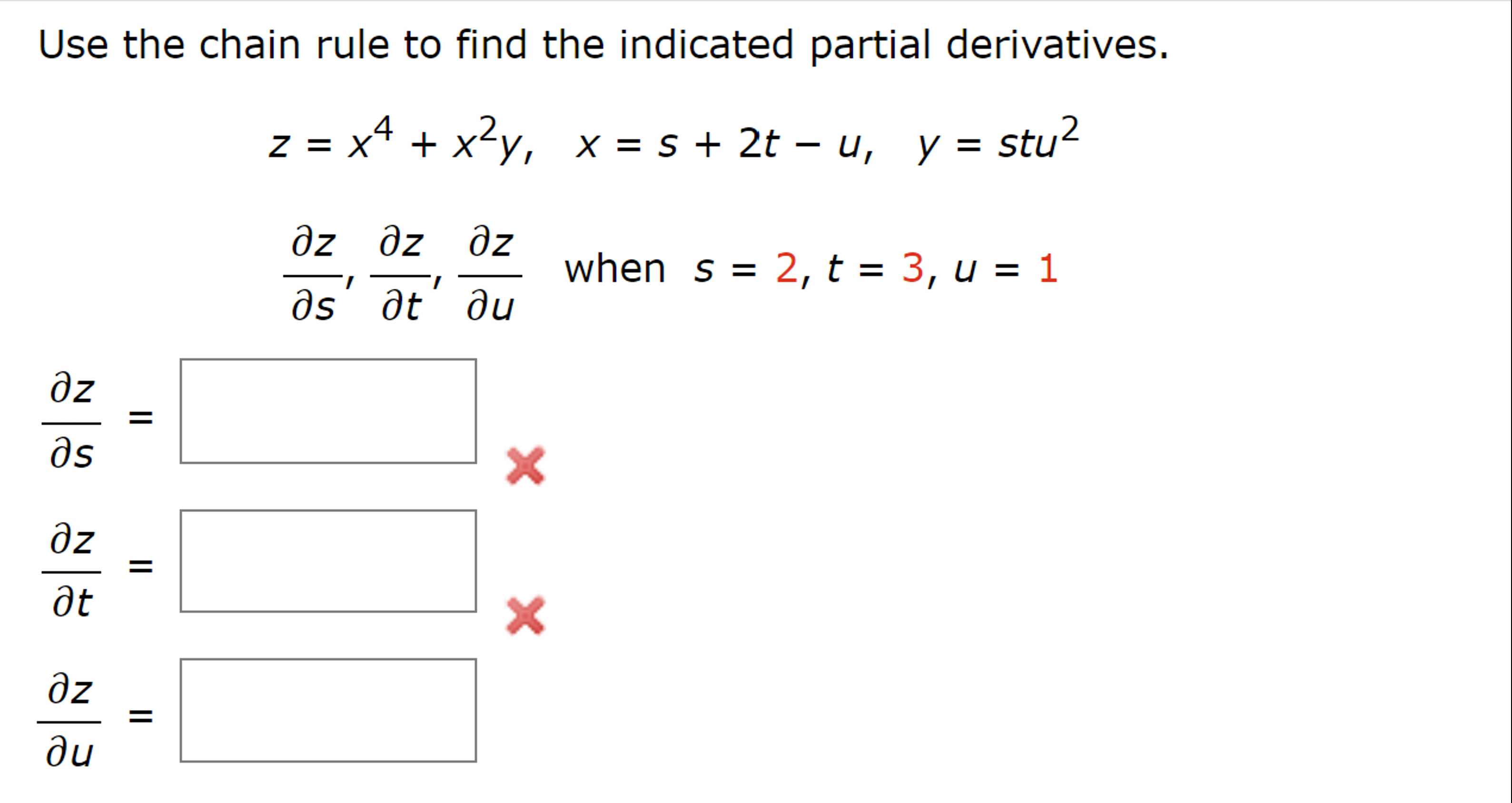 Solved Use the chain rule to find the indicated partial | Chegg.com