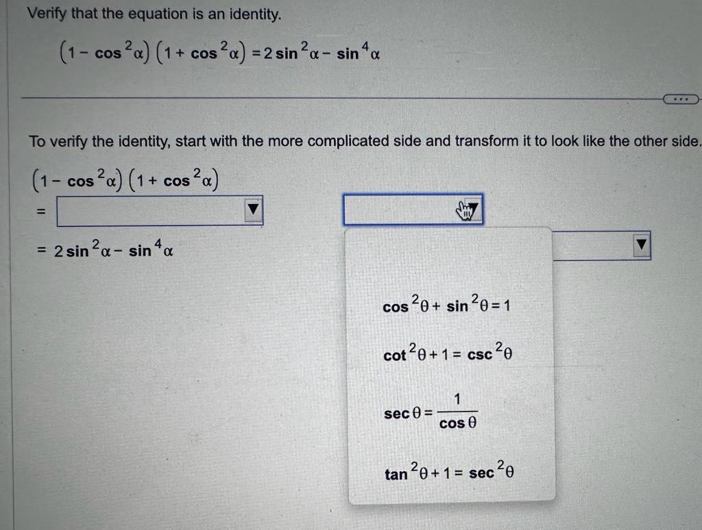 Solved Verify that the equation is an identity. | Chegg.com